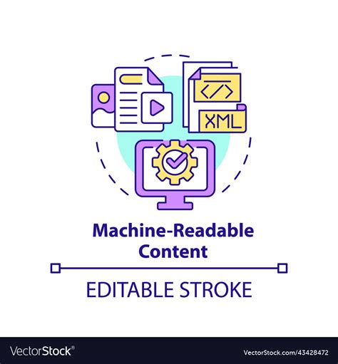 Machine Readable Content Concept Icon Royalty Free Vector Machine Readable Content Concept Icon Royalty Free Vector
