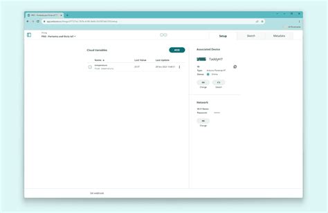 Arduino Cloud Thing Setup