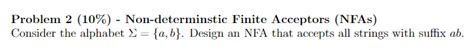 Solved Problem 2 10 Non Determinstic Finite Acceptors