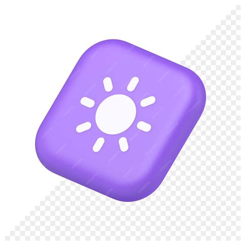 Premium Psd Brightness Button Sun Light Warm Cold Contrast Digital Interface Symbol