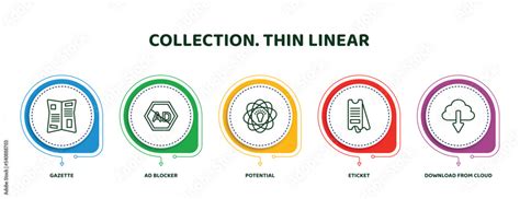 Editable Thin Line Icons With Infographic Template Infographic For Collection Thin Linear