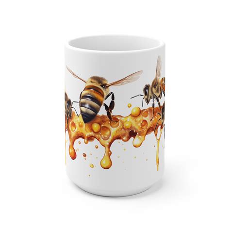 Bees Mug Honey Bees Coffee Mug Honey Bee Mug Bee Cup Bee Coffee Cup