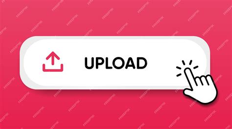 3d 업로드 버튼 아이콘 업로드 아이콘 위쪽 화살표 아래쪽 기호 Ui Ux에 대한 여기 버튼 클릭 프리미엄 벡터