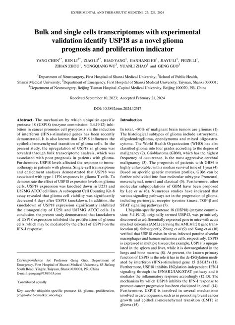 Pdf Bulk And Single Cells Transcriptomes With Experimental Validation