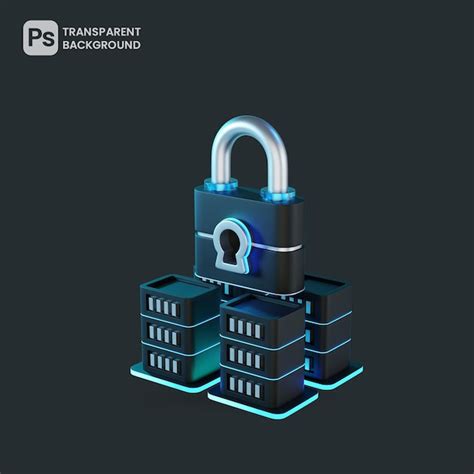 Premium Psd Padlock For Protected Database Icon