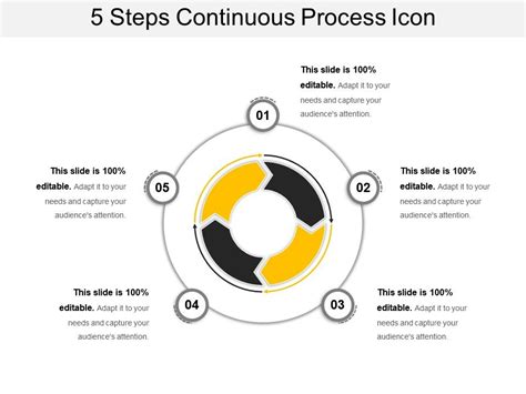 Steps Continuous Process Icon Presentation Graphics Presentation PowerPoint Example