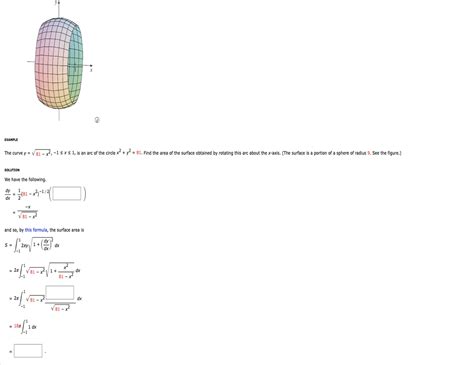 Solved Example The Curve Y V81 X2 1 Sxs 1 Is An Arc Of The Circle 1 Answer