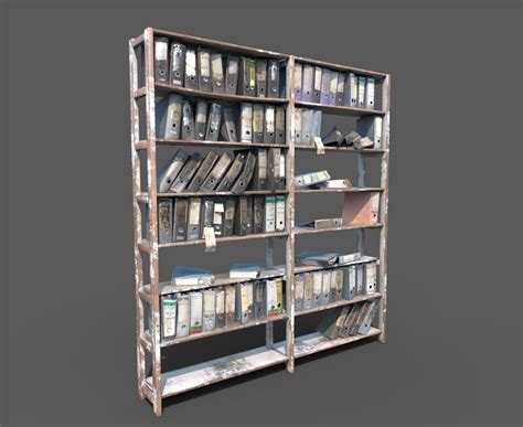 Old Folder Shelf 3d Model Turbosquid 1946016