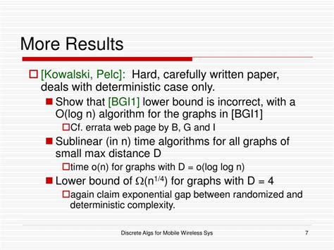 Ppt Cpsc 689 Discrete Algorithms For Mobile And Wireless Systems