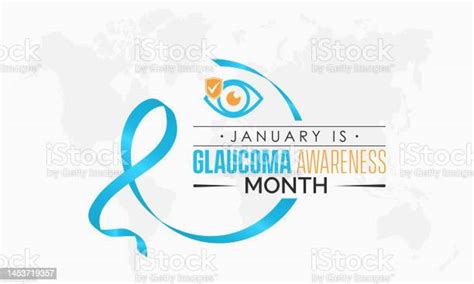 매년 1 월에 관찰되는 전국 녹내장 인식의 달의 벡터 배너 템플릿 디자인 개념 1월에 대한 스톡 벡터 아트 및 기타 이미지 1월 2023년 2024년 Istock