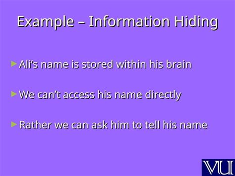 data encapsulation and information hiding ppt