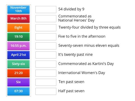 matching question match up