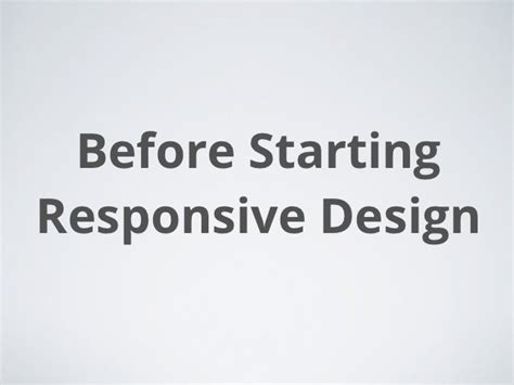 responsive web design introduction and workflow overview