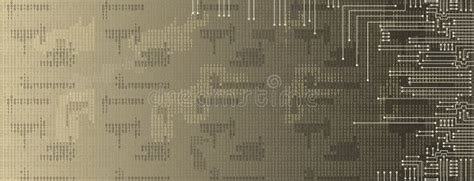 Electronic Circuit And Binary Code Stock Vector Illustration Of Code Internet