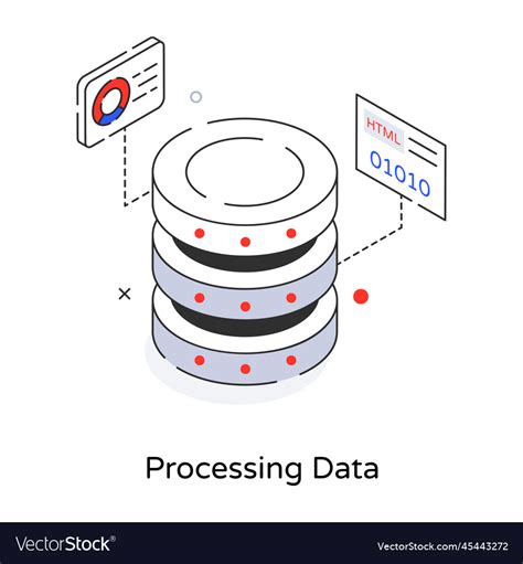 Processing Data Royalty Free Vector Image VectorStock