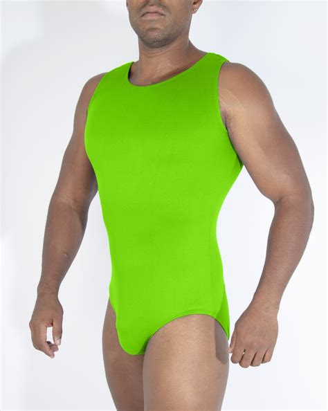 Neon Green Mens Tank Leotard Style 5006 We Love Colors