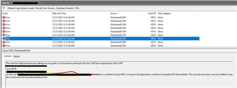 The Application Specific Permission Settings Do Not Grant Local Activation Permission For The