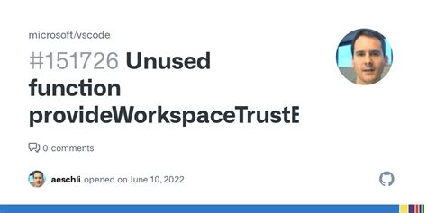 Unused Function ProvideWorkspaceTrustExtensionProposals Issue Microsoft Vscode GitHub