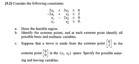 solved 13 21 consider the following constraints 2x 3x2 s 6
