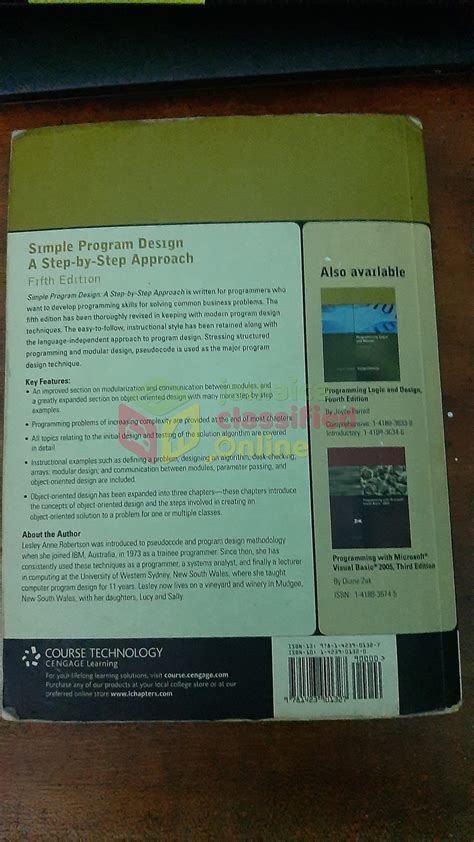 For Sale Simple Program Design A Step By Step Approach Half Way Tree