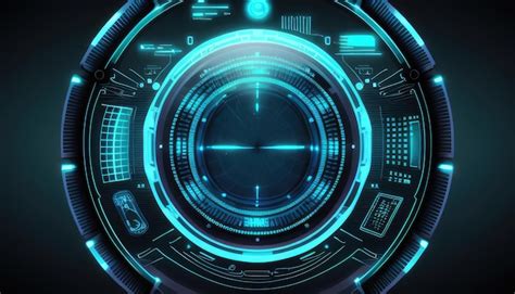 Premium Ai Image Futuristic Circle Hud Gui User Interface Interface Screen Design Created With
