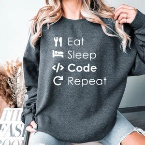 Coder Shirt Coding Shirts Funny Programmer Shirt Eat Sleep Code Repeat Shirt Computer Coding