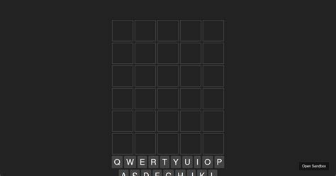Wordle Vanilla Codesandbox