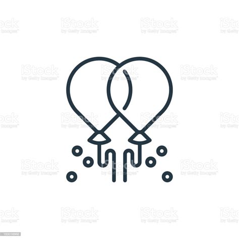 신코 데 마요 개념에서 풍선 아이콘 벡터 풍선 편집 가능한 스트로크의 얇은 선 그림입니다 웹 및 모바일 앱 로고 인쇄 미디어에 사용할 선형 사인을 풍선 고체에 대한 스톡