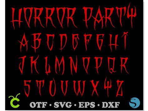Horror Font Letters Ganalytic