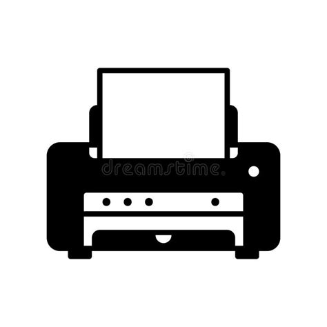 Printer Icon For Printing Documents With Paper On It Stock Vector Illustration Of Isolated