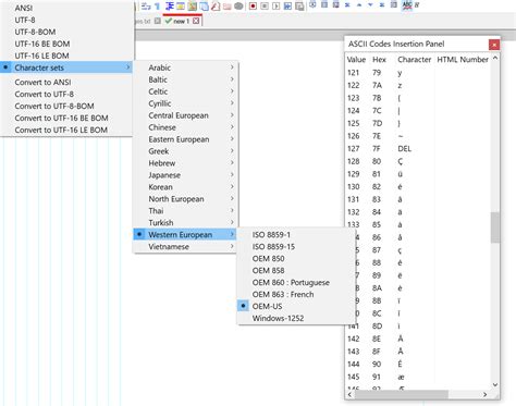 Names Of Character Sets Notepad Community