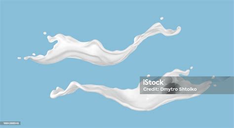 우유 밝아진 파란색 배경에 고립입니다 사실적인 벡터 일러스트 3차원 형태에 대한 스톡 벡터 아트 및 기타 이미지 3차원 형태 광고 농장 Istock