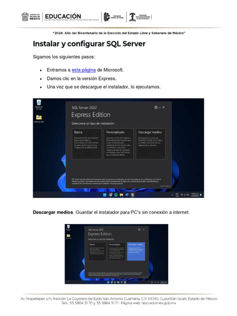 C1 Instalación De Sql Server Pdf Servidor Sql De Microsoft