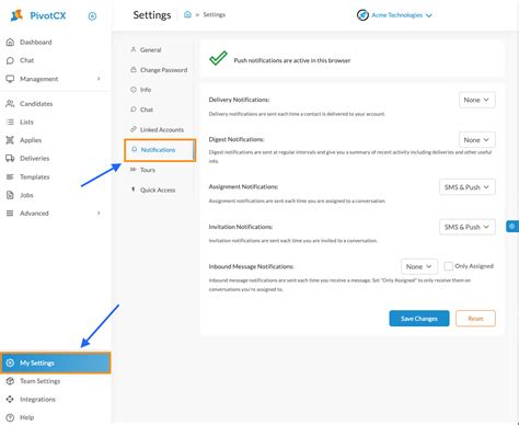 Manage Email SMS And Browser Notifications