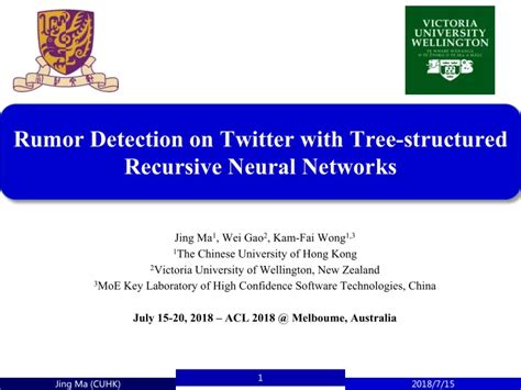 Ppt Rumor Detection On Twitter With Tree Structured Recursive Neural Powerpoint Presentation
