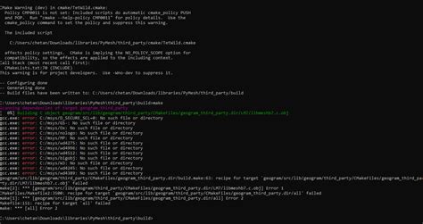 error while compiling third party libraries · issue 139 · pymesh