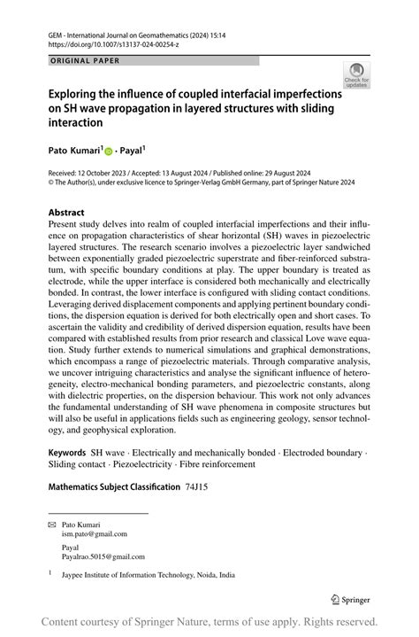 Exploring The Influence Of Coupled Interfacial Imperfections On Sh Wave Propagation In Layered