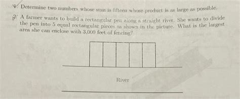 solved 2 a farmer wants to build a rectangular pen aiong a