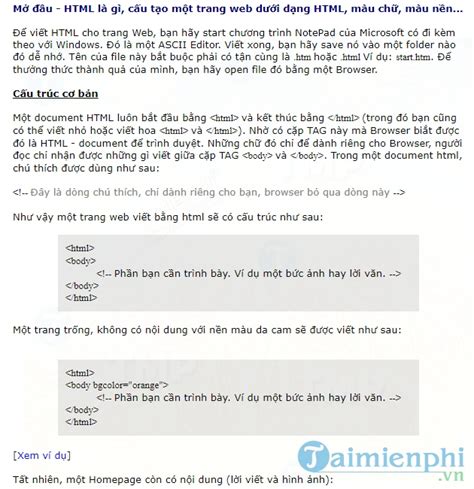 download giáo trình html tài liệu học lập trình html tài liệu tự h