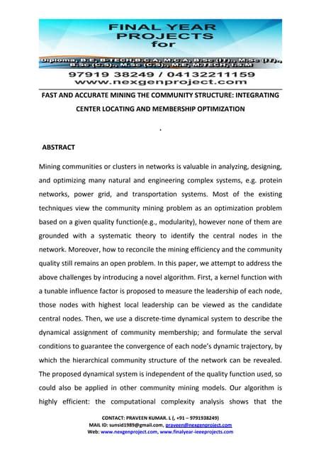 Fast And Accurate Mining The Community Structure Integrating Center Locating And Membership