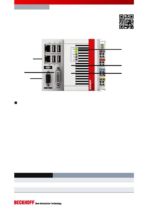 Cx5120 Datasheet 1 5 Pages Beckhoff Embedded Pc With Intel Atom짰 Processor