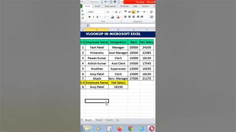 Vlookup Formula Short Video Vlookupformula Vlookupfunction