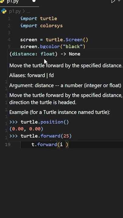 Using Python Turtle Draw Animated Design Pythondeveloper Pythonanimation Python Trending