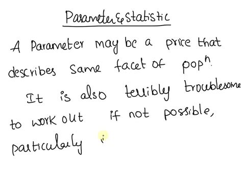 Solved 7 What Is The Difference Between A Parameter And A Statistic