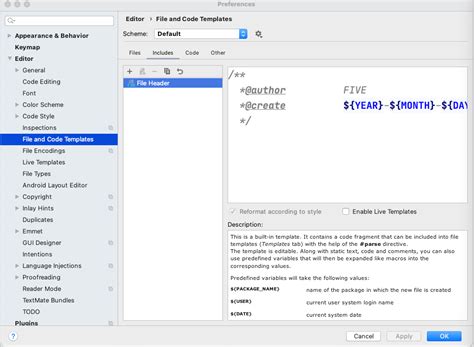 IDEA 设置创建 java 文件的模板 喵酱的花椒 博客园