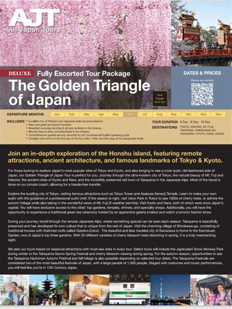 8 10 Days The Golden Triangle Of Japan Tour 2026 2027 2028 All Japan