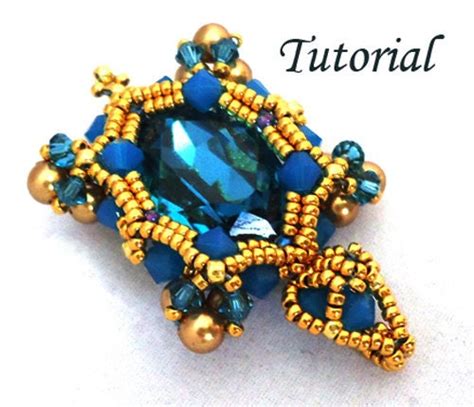 Tutorial Turtle Pendant Beading Pattern PDF Etsy