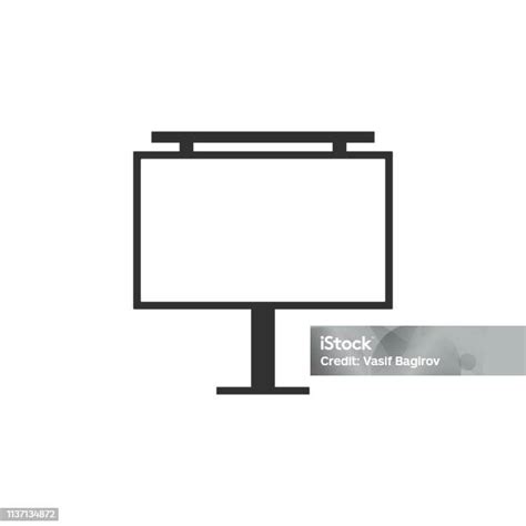 광고 큰 보드 배너에 대 한 빈 광고 판 흰색 바탕에 빌보드 벡터 아이콘 0명에 대한 스톡 벡터 아트 및 기타 이미지 0명 간판 거리 Istock