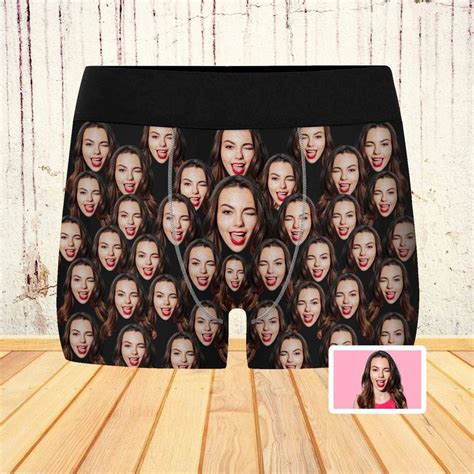 Custom Face Photo Underwear Custom Face Boxer Briefs Personalized Photo Boxer With Face Xs