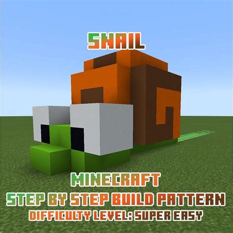Snail Minecraft Step By Step Build Pattern
